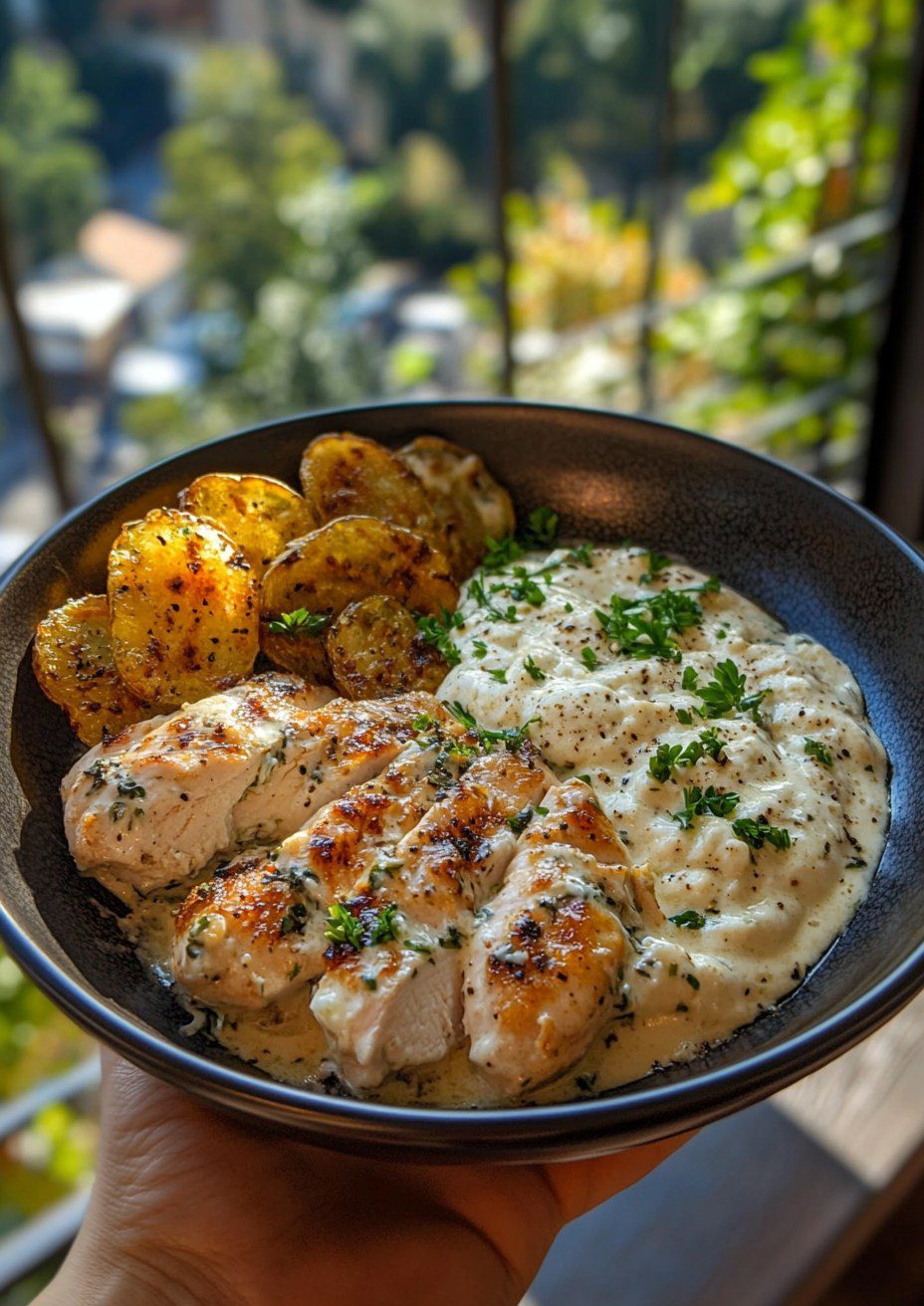 Tuscan Greek Chicken Alfredo con Truffle Feta Cream & Crispy Sage ...