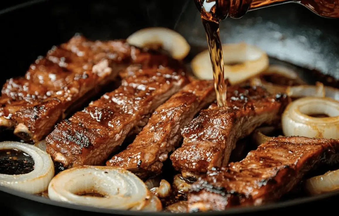 COSTILLAS DE RES CON CEBOLLA - Recetas Caseras